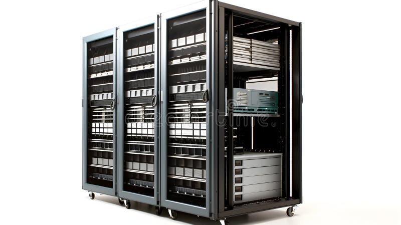Computer Server Rack a Technical and Organized Stock Illustration ...