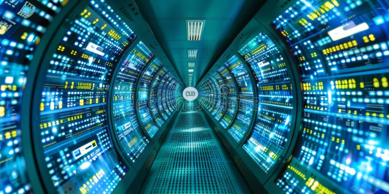 A computer server room stock image. Image of farm, internet - 320526561