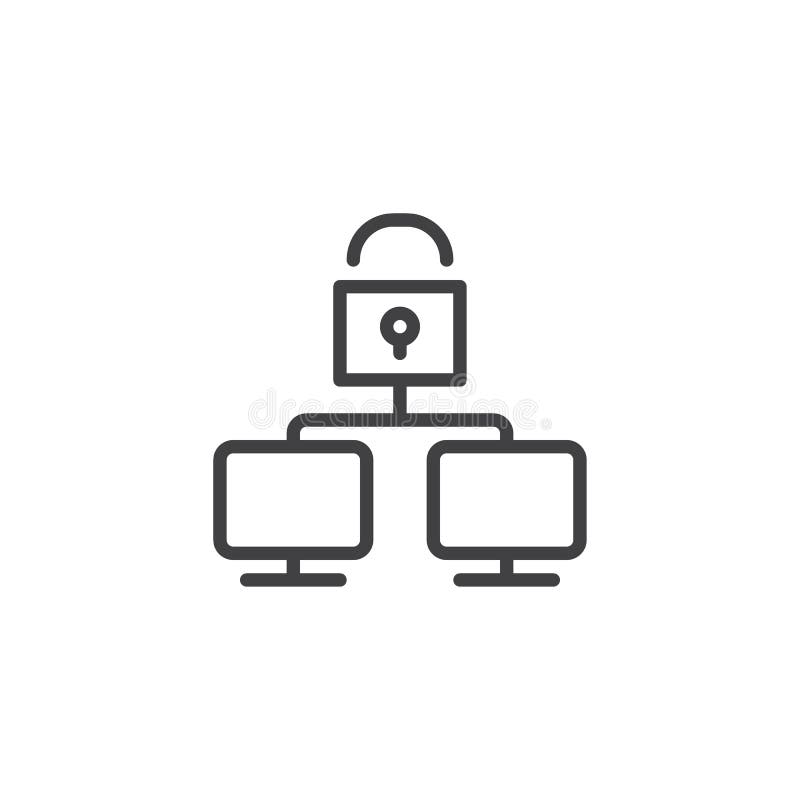 Computer server line icon stock vector. Illustration of line - 107178282