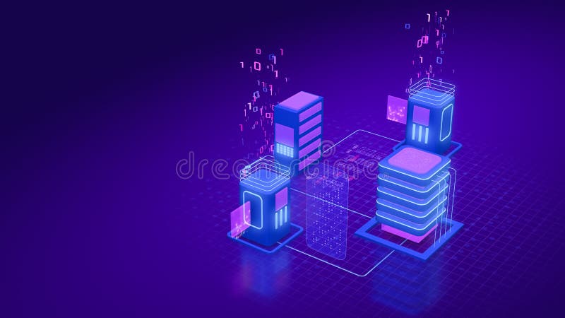 Rack server stock illustration. Illustration of communication - 28009490