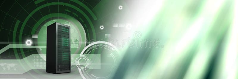 Computer Server and Technology Information Interface Transition Stock ...