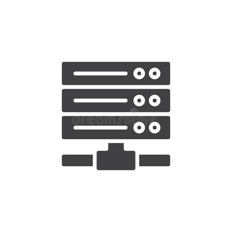 Computer Server Icon Vector Stock Vector - Illustration of graphics ...