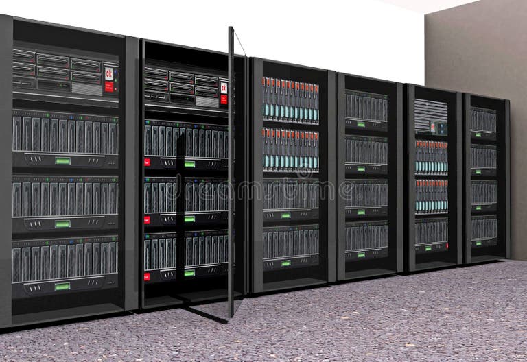 Computer Servers stock illustration. Illustration of processing - 10585539