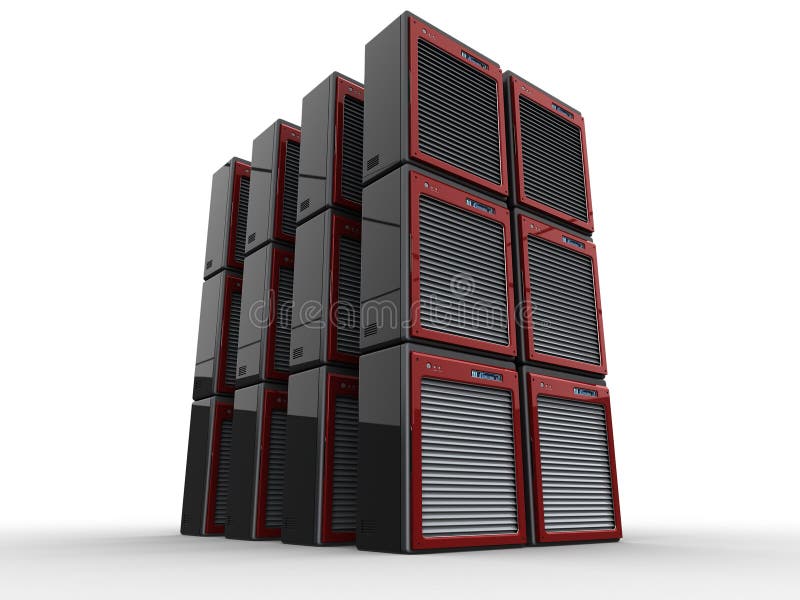 Computer servers stock illustration. Illustration of internet - 25471073