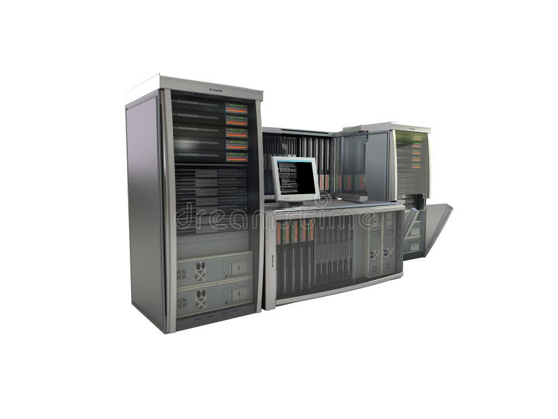 Computer servers stock illustration. Illustration of connectivity ...