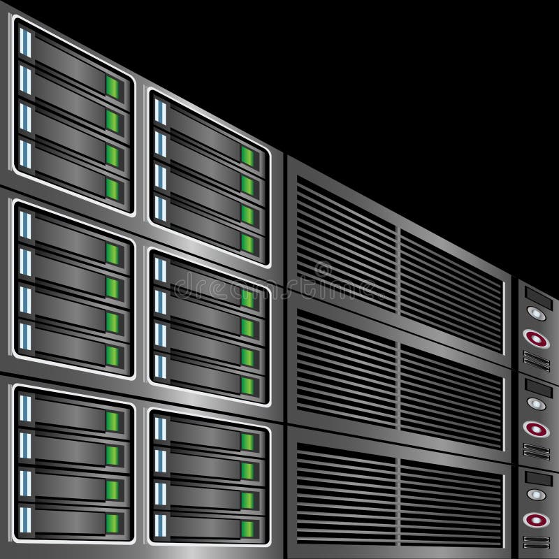 Computer Data Centre stock vector. Illustration of black - 7043171