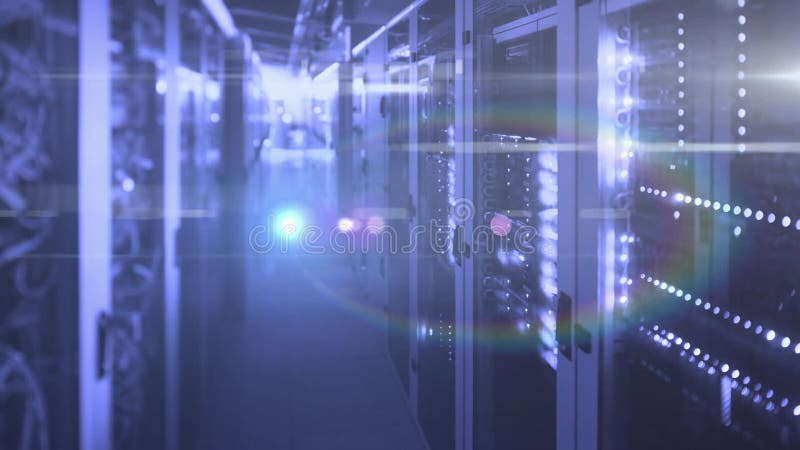 Computer Servers in a Server Room Stock Footage - Video of cyberspace ...