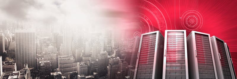 Computer Servers and Technology Information Interface Transition Stock ...