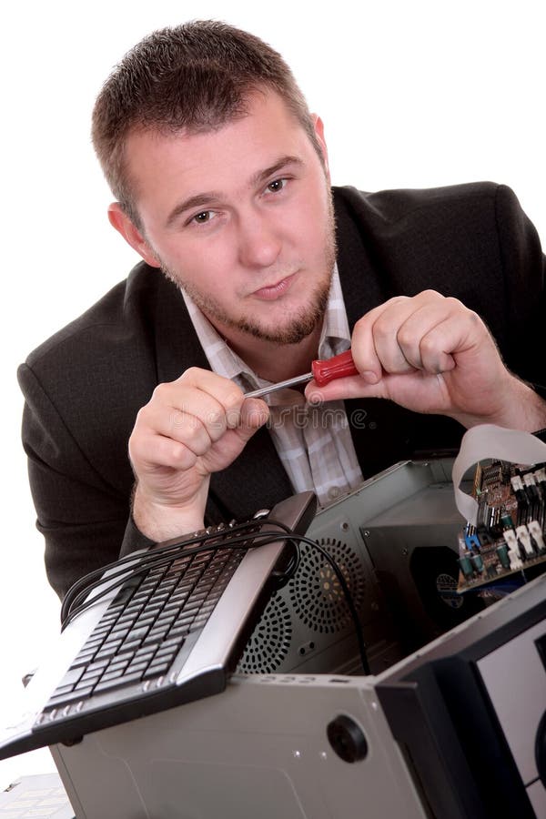Computer service stock image. Image of engineering, person - 11516881