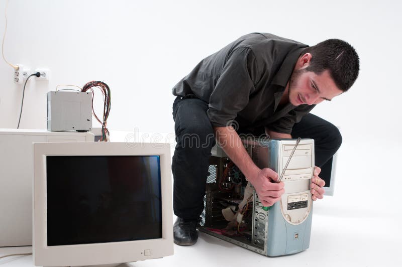 Computer service stock image. Image of engineer, experience - 19855855