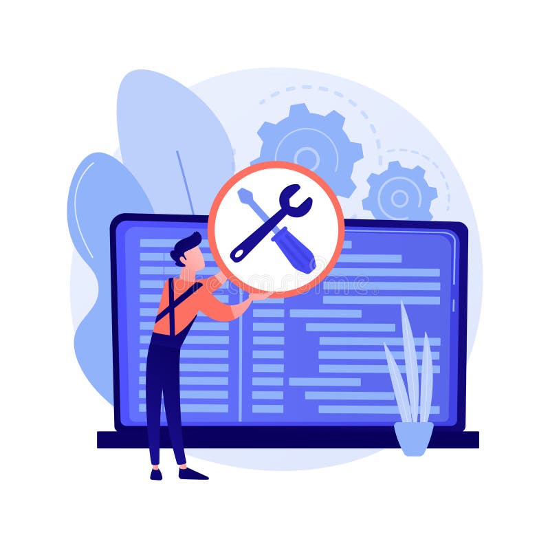 Computer Service Abstract Concept Vector Illustration Stock Vector ...