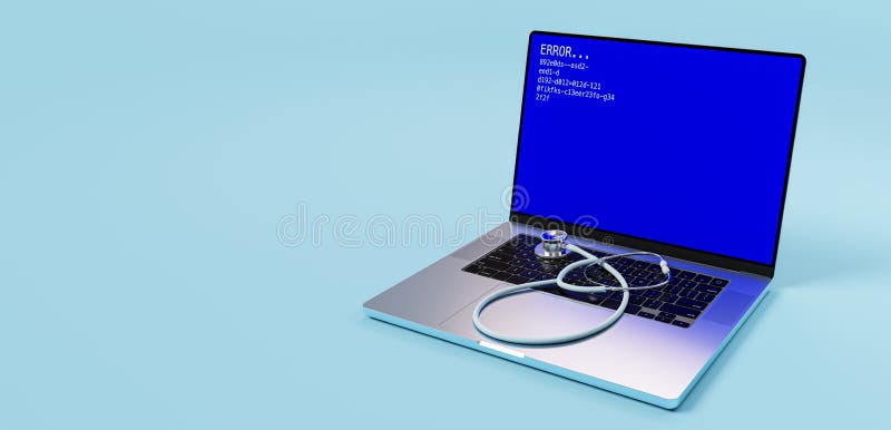 The Computer Service Concept - Stethoscope on Laptop Keyboard Stock ...