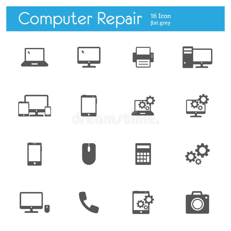 Computer Maintenance Icons Stock Illustrations – 4,257 Computer ...