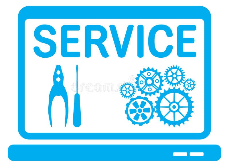 Computer service icon stock illustration. Illustration of service ...