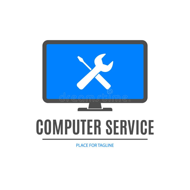 Computer service logo stock vector. Illustration of hardware - 101866560