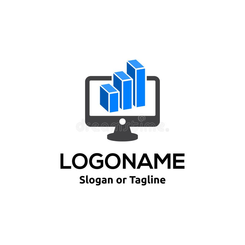 Computer Service Logo, Web Service Logo, Data Analytic Icon, Data ...