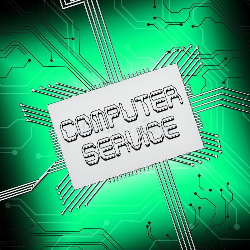Computer Service Shows Pc Repair 3d Illustration Stock Illustration ...