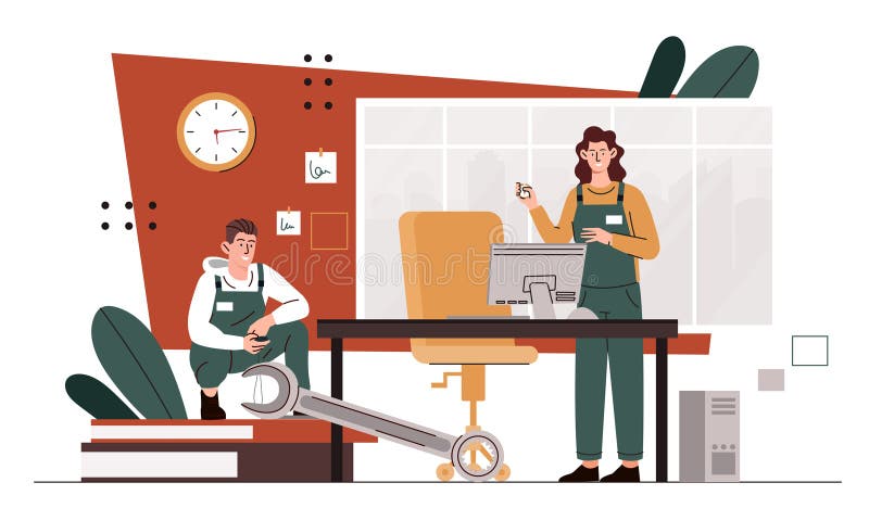 Computer Service Vector Concept Stock Vector - Illustration of ...