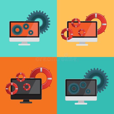 Computer service stock illustration. Illustration of configuring - 55980946