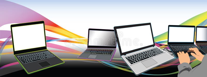 Computer service working stock vector. Illustration of notebook - 60440816
