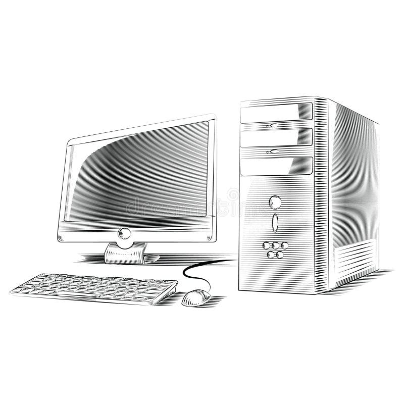 Computer Set. Vector Illustration Decorative Design Stock Vector ...