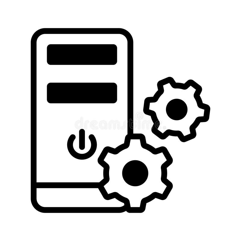 Computer Setting stock vector. Illustration of solid - 332544097