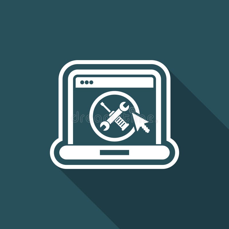 Computer setting icon stock vector. Illustration of save - 118519816