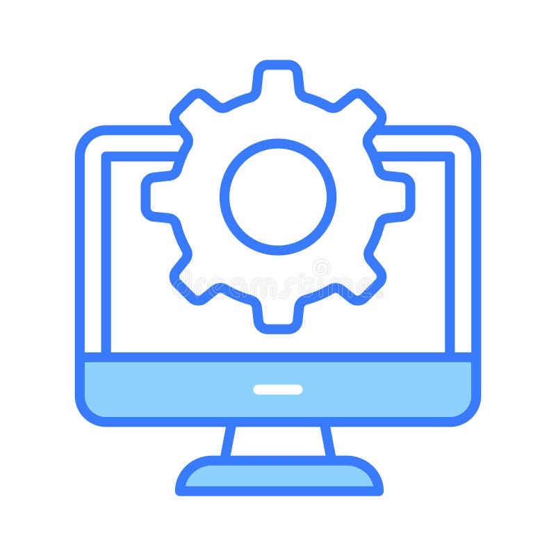 Computer Setting Vector Design in Trendy Style, System Configuration ...