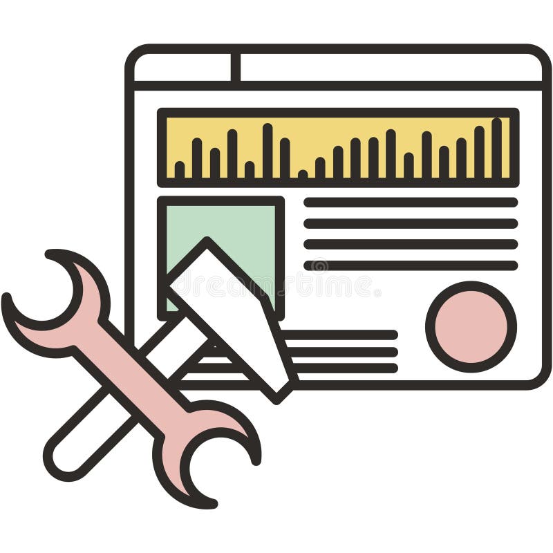 Computer Settings Configure Tool Icon Line Vector Stock Vector ...