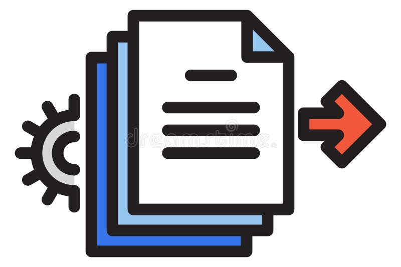 Computer Settings File Icon. Color Documents Symbol Stock Vector ...