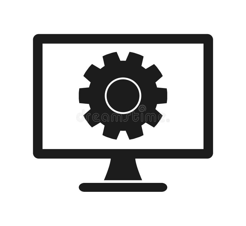 Computer settings Icon. stock vector. Illustration of design - 153048066