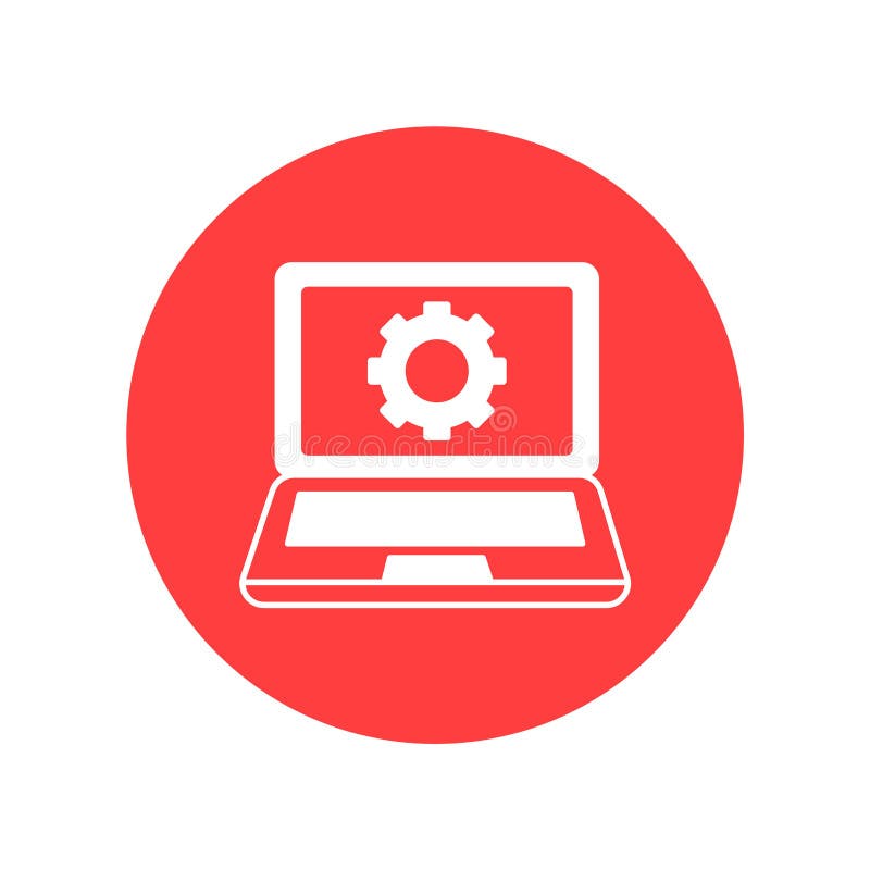 Computer Settings Vector Icon with Trendy Background Colors that Can ...