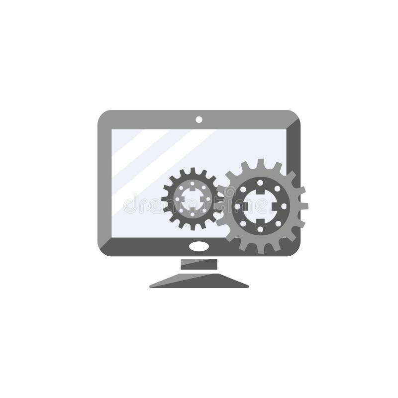 Computer Settings Vector Illustration Stock Vector - Illustration of ...