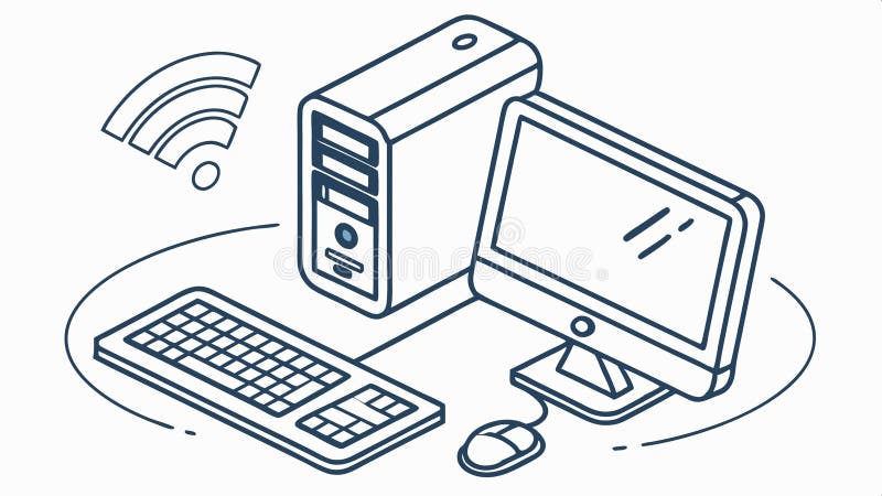 Computer Setup with Wifi, Wireless Connection, Network Device, Tech ...