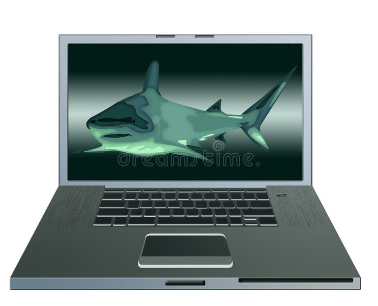 Computer Shark Stock Illustrations – 699 Computer Shark Stock ...
