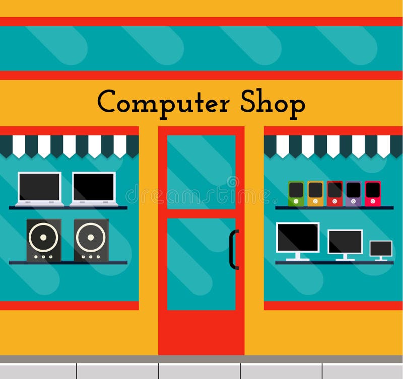 Computer shop web page stock vector. Illustration of banner - 22830806