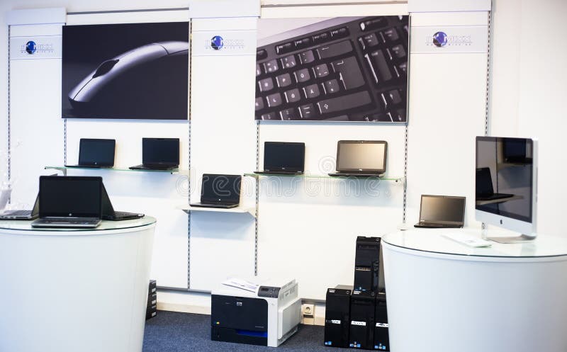 Computer Shop, Laptop, Concept Business Editorial Image - Image of ...