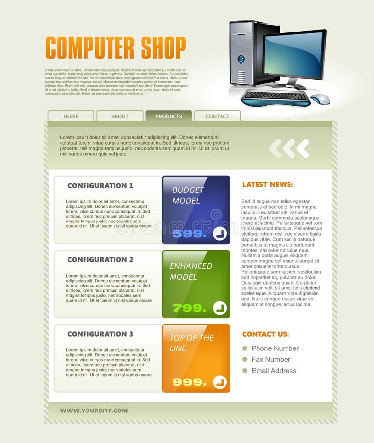 Computer Brochure stock vector. Illustration of business - 14508557