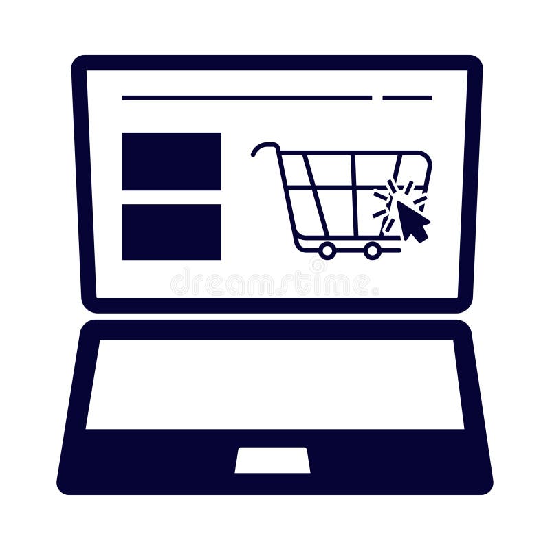 Computer , Shopping Cart, Cursor, Online Shopping Icon Stock Vector ...