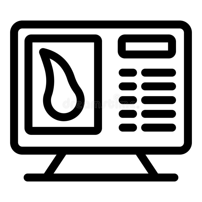 Computer Showing Hair Loss Treatment Information Icon Stock ...