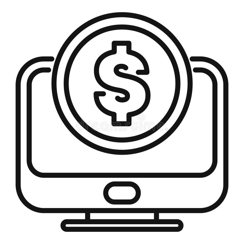 Computer Showing Local Area Network Diagram Icon Stock Illustration ...