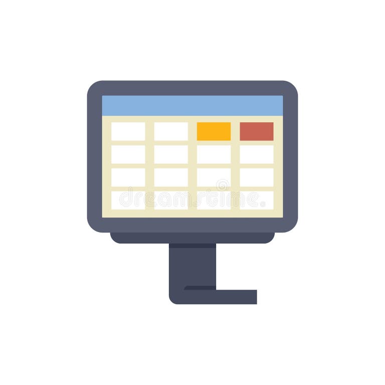 Computer Showing Spreadsheet with Data and Charts for Analysis Stock ...