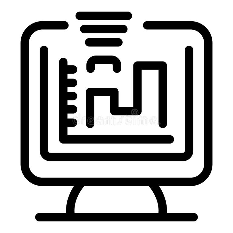 Computer Showing Statistics Graph with Financial Bars Charting Stock ...