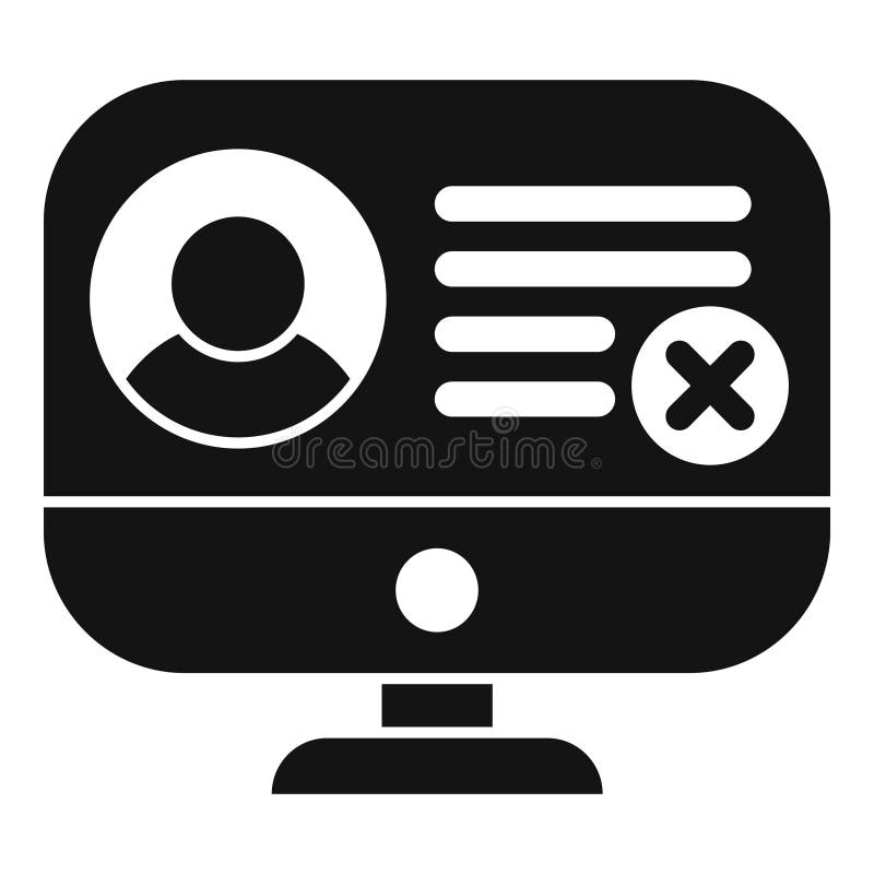 Computer Showing User Account Being Deleted Stock Illustration ...