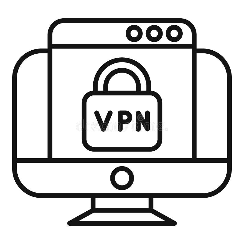 Computer Showing Vpn Configuration on Screen Stock Illustration ...