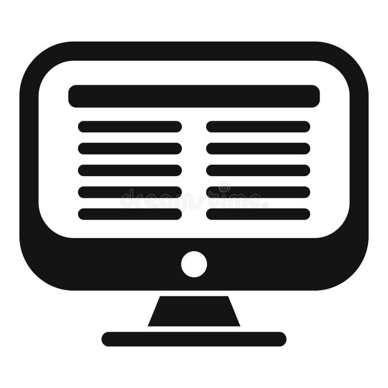 Computer Showing Website Code Programming Icon Stock Illustration