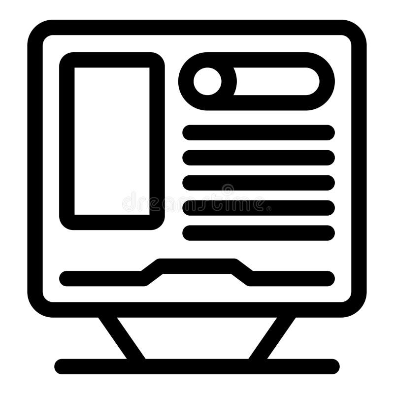 Computer Showing Website Design Interface with Different Sections Stock ...