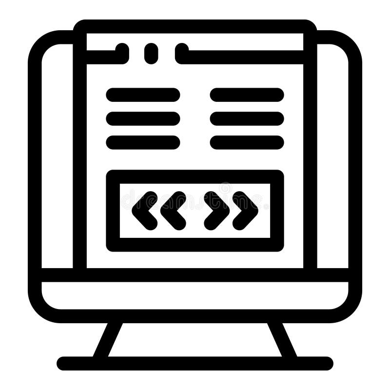 Computer Showing Website Interface with Arrows for Scrolling Stock ...