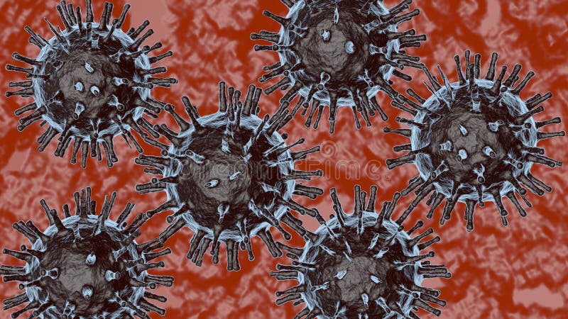 Computer Simulation Coronavirus Stock Illustration - Illustration of ...