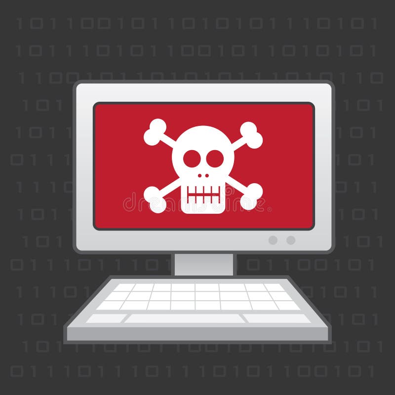 Computer Skull stock vector. Illustration of internet - 41514681